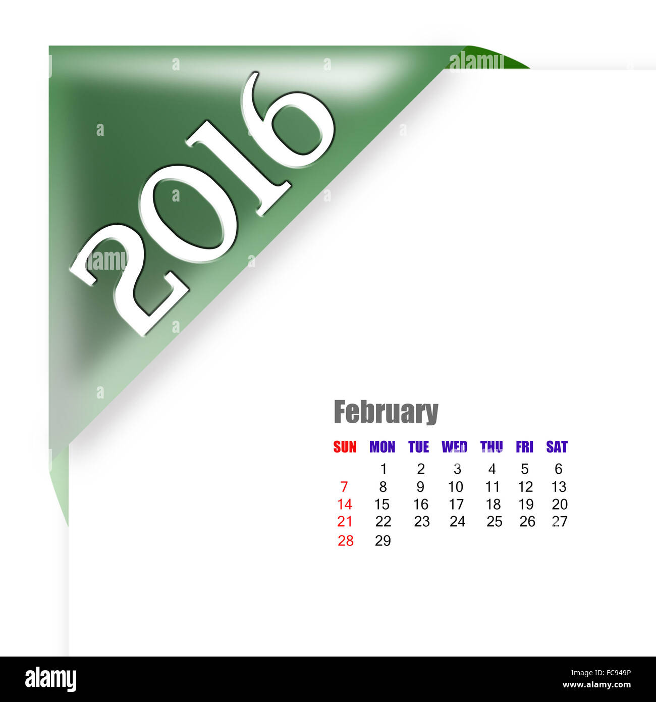 February calendar Banque de photographies et d’images à haute ...