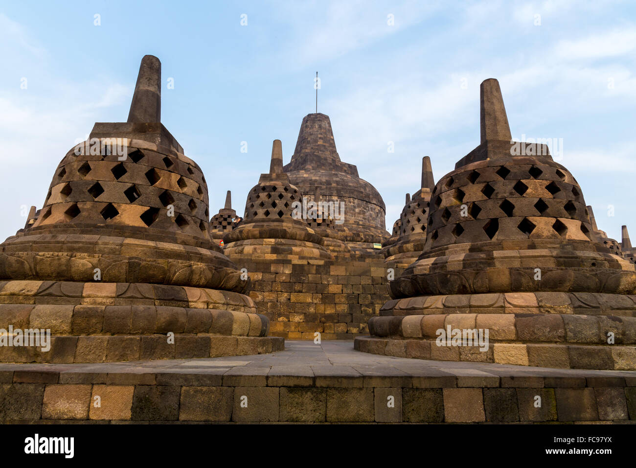 Les belles stupas du complexe du Temple Borobudur. Borobudur est le ...