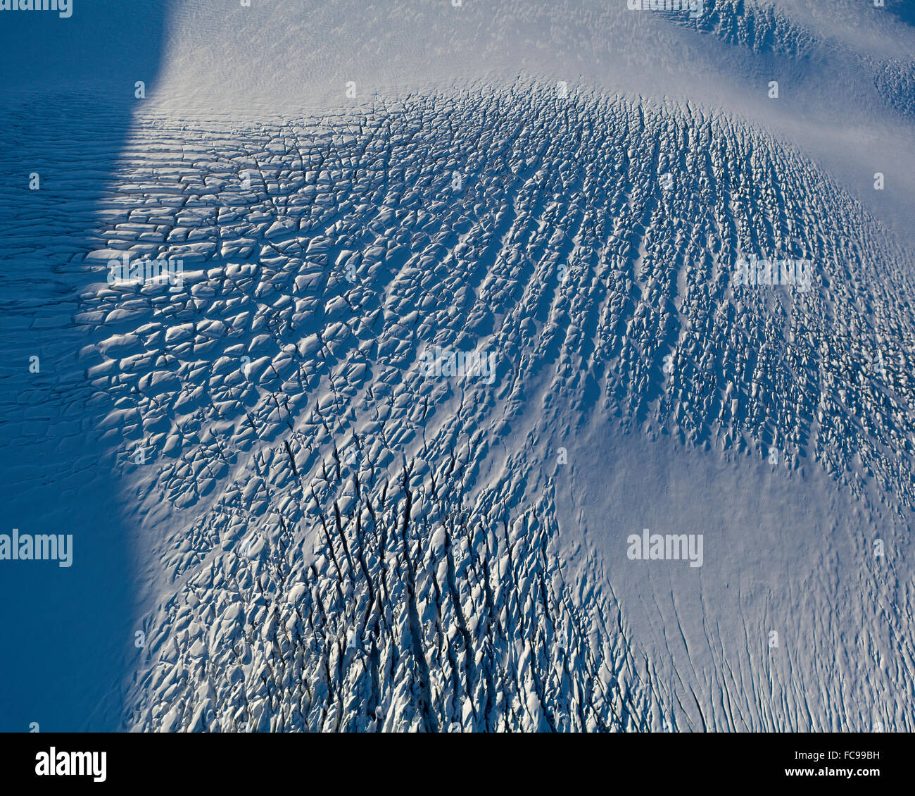 Vue aérienne de la zone par Katla, un volcan sous-glaciaire sous la ...