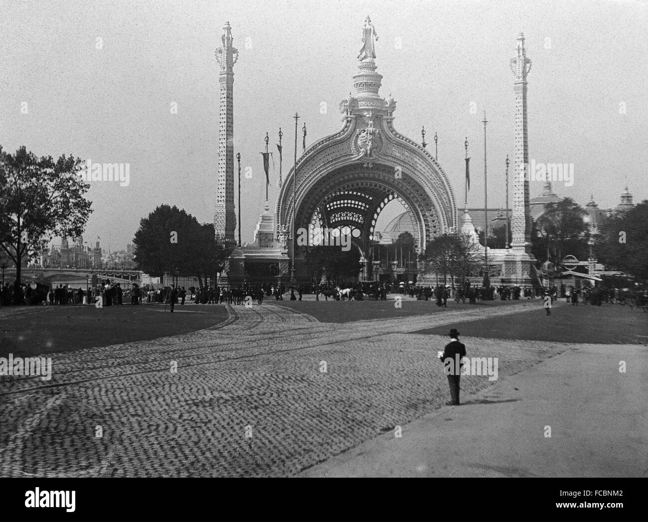 Paris world fair 1900 Banque d'images noir et blanc - Alamy