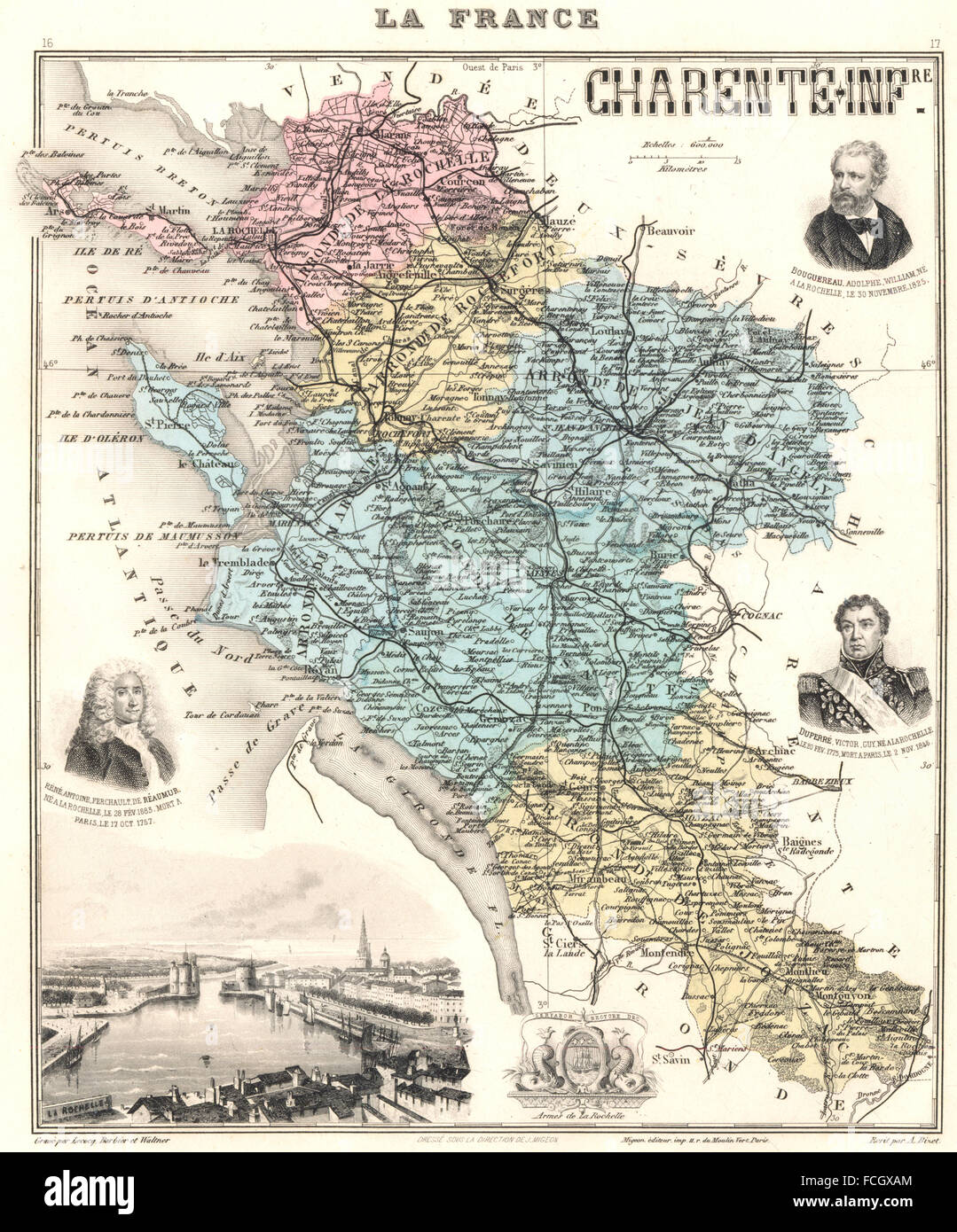 Charente maritime map Banque de photographies et d’images à haute ...