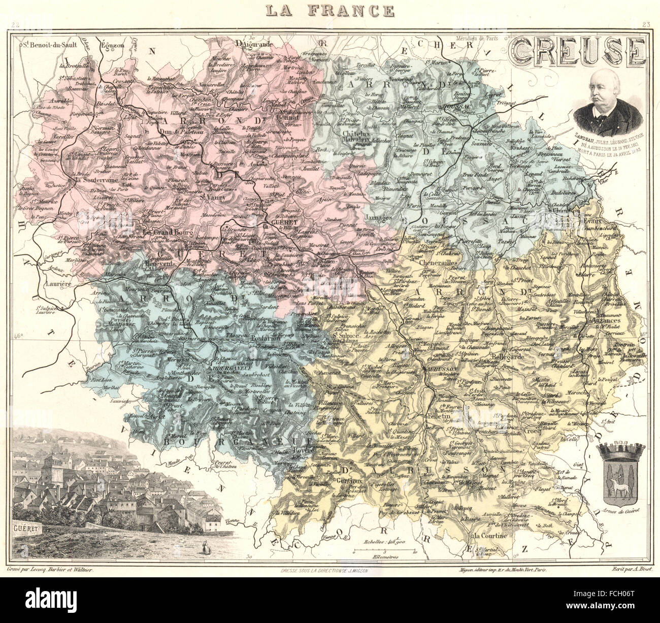 Carte de la creuse Banque de photographies et d’images à haute ...