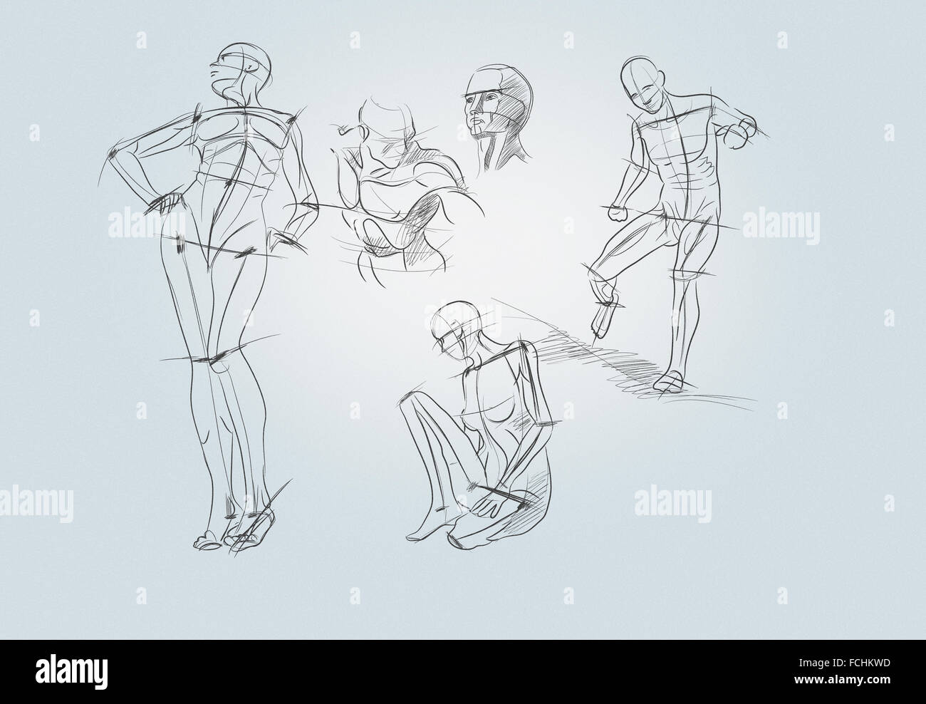 Croquis corp humain Banque de photographies et d’images à haute ...