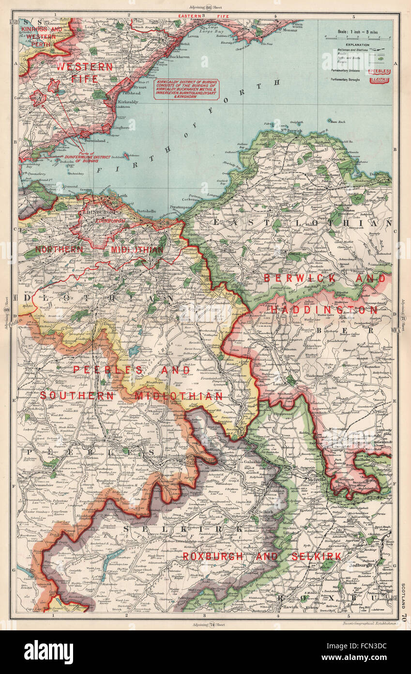 Carte de midlothian Banque de photographies et d’images à haute ...