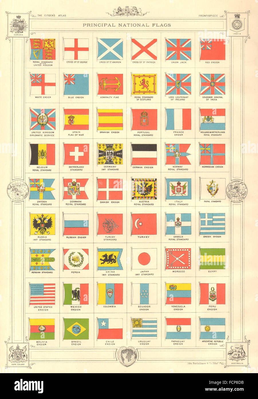 Drapeaux du monde : l'Empire britannique. Impérial et Royal, normes ...