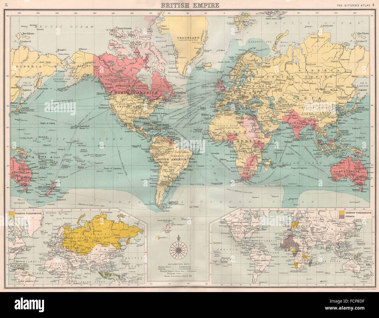 The British Empire Map Banque d'image et photos - Alamy