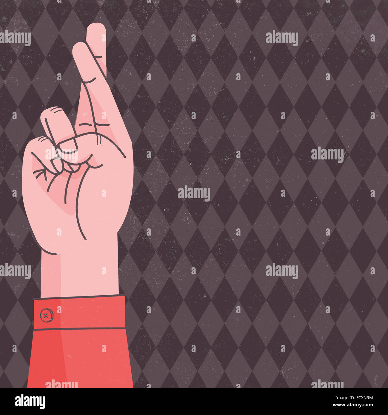 Passage de la main les doigts avec les paroles de croiser les doigts ...