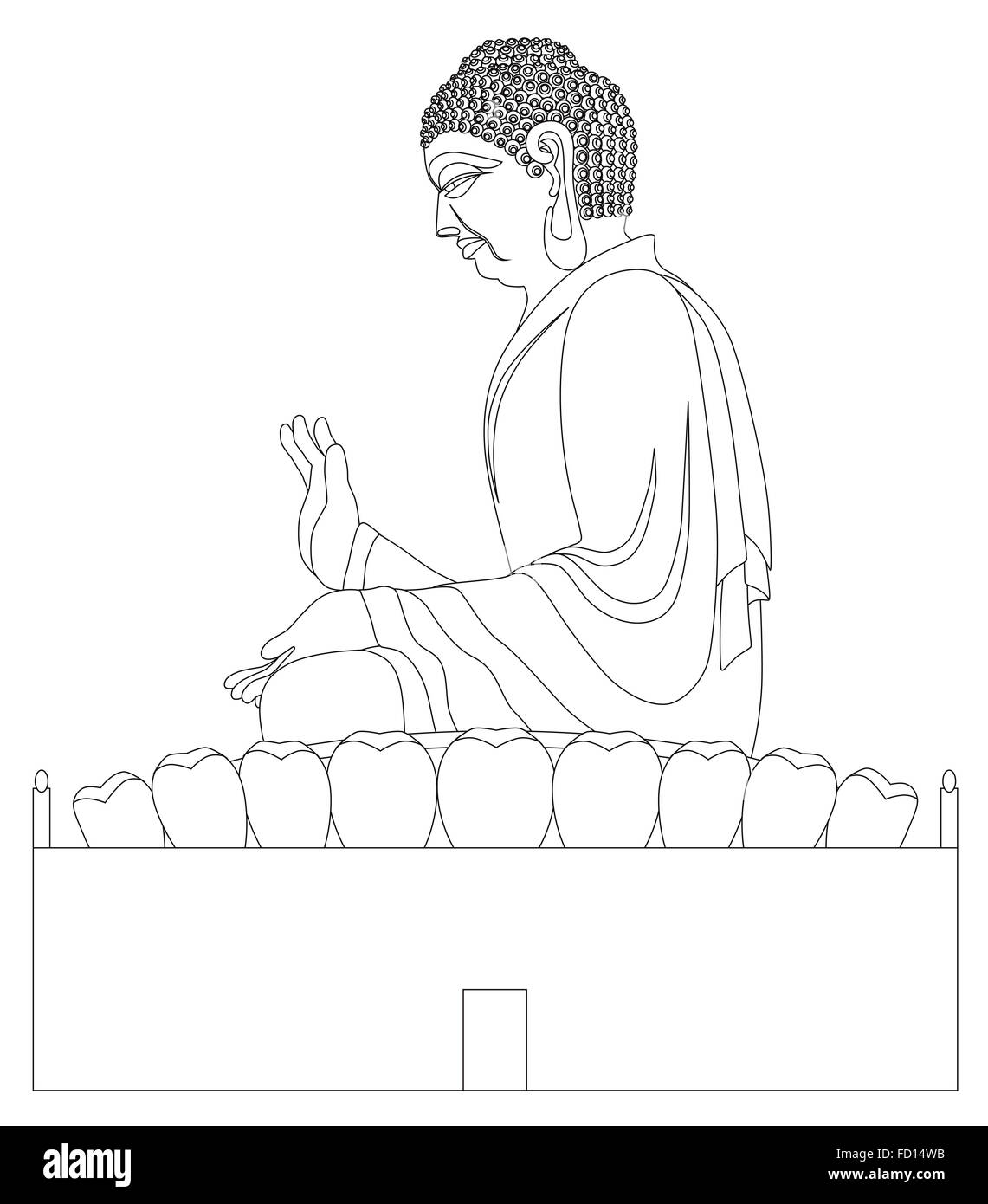 Dessin au trait lotus Banque de photographies et d’images à haute ...