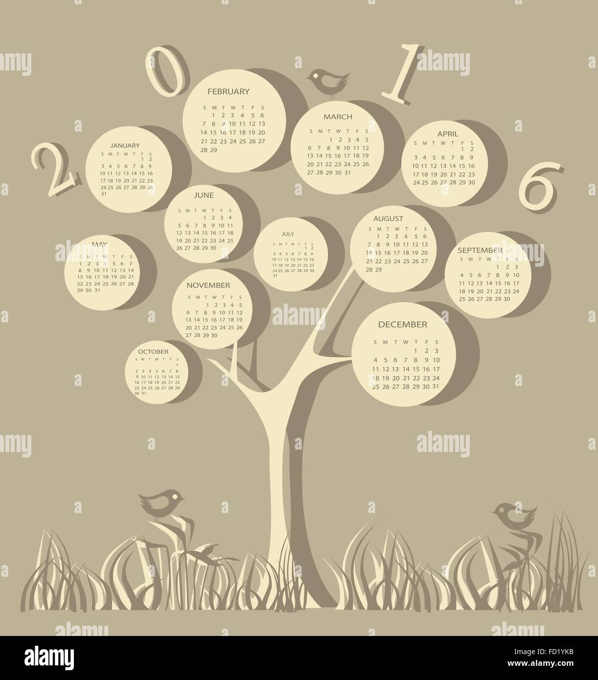 Calendrier vintage Banque d'images vectorielles - Page 2 - Alamy