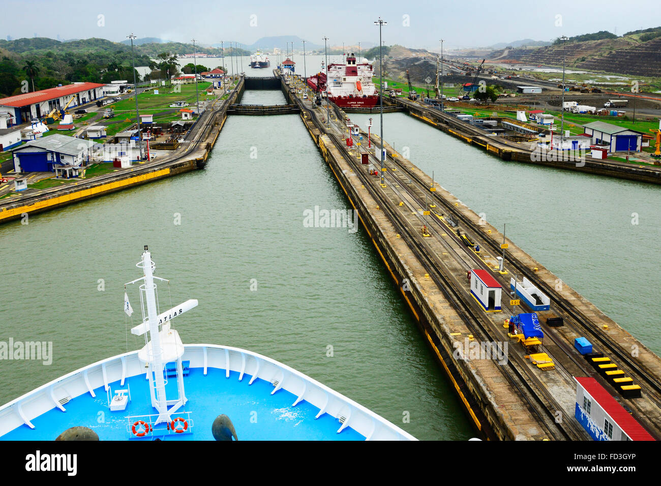 Pedro Miguel Locks Canal de Panama Amérique Centrale Photo Stock - Alamy