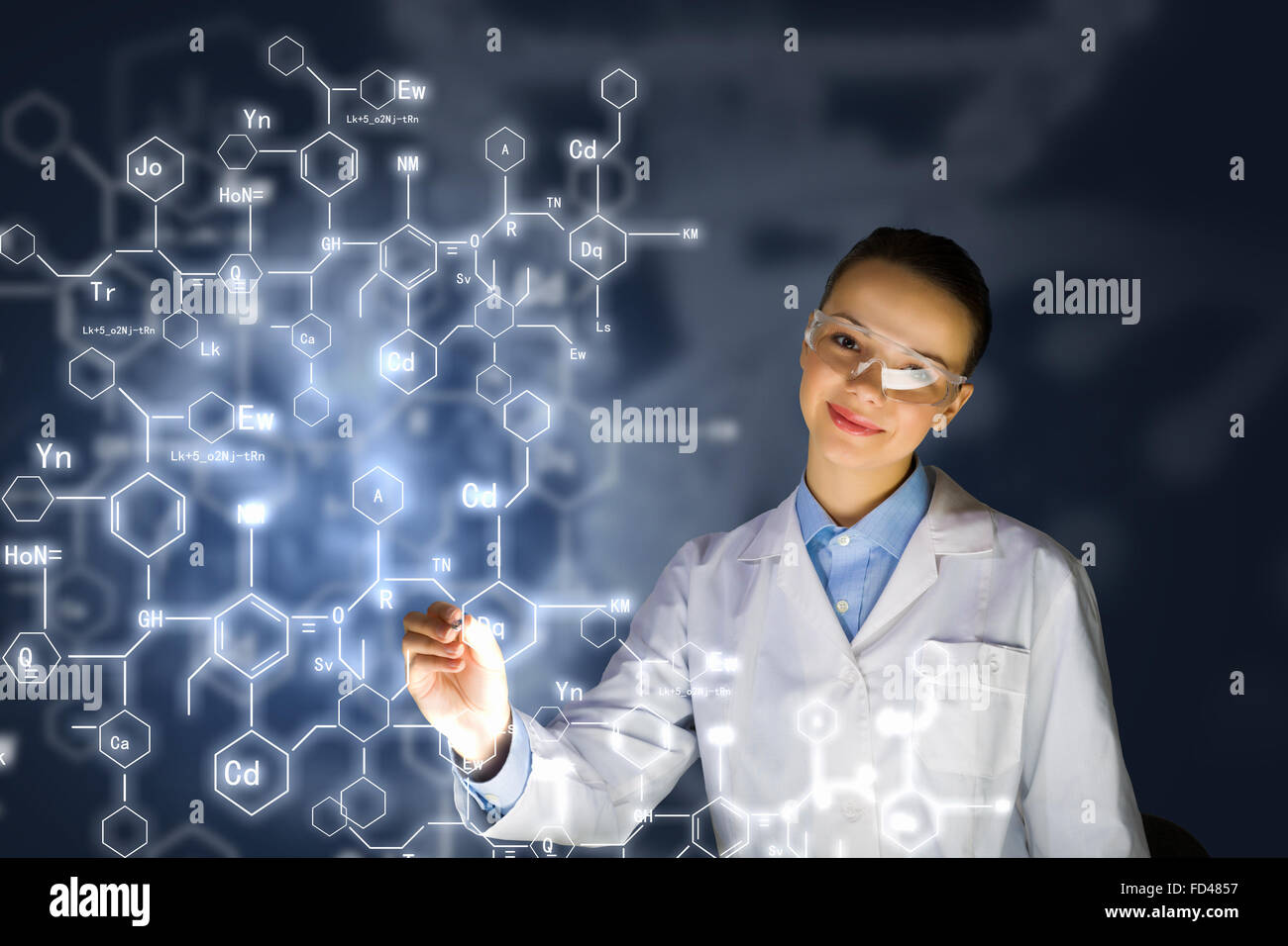 Blouse blanche chercheur dessin Banque de photographies et d’images à ...