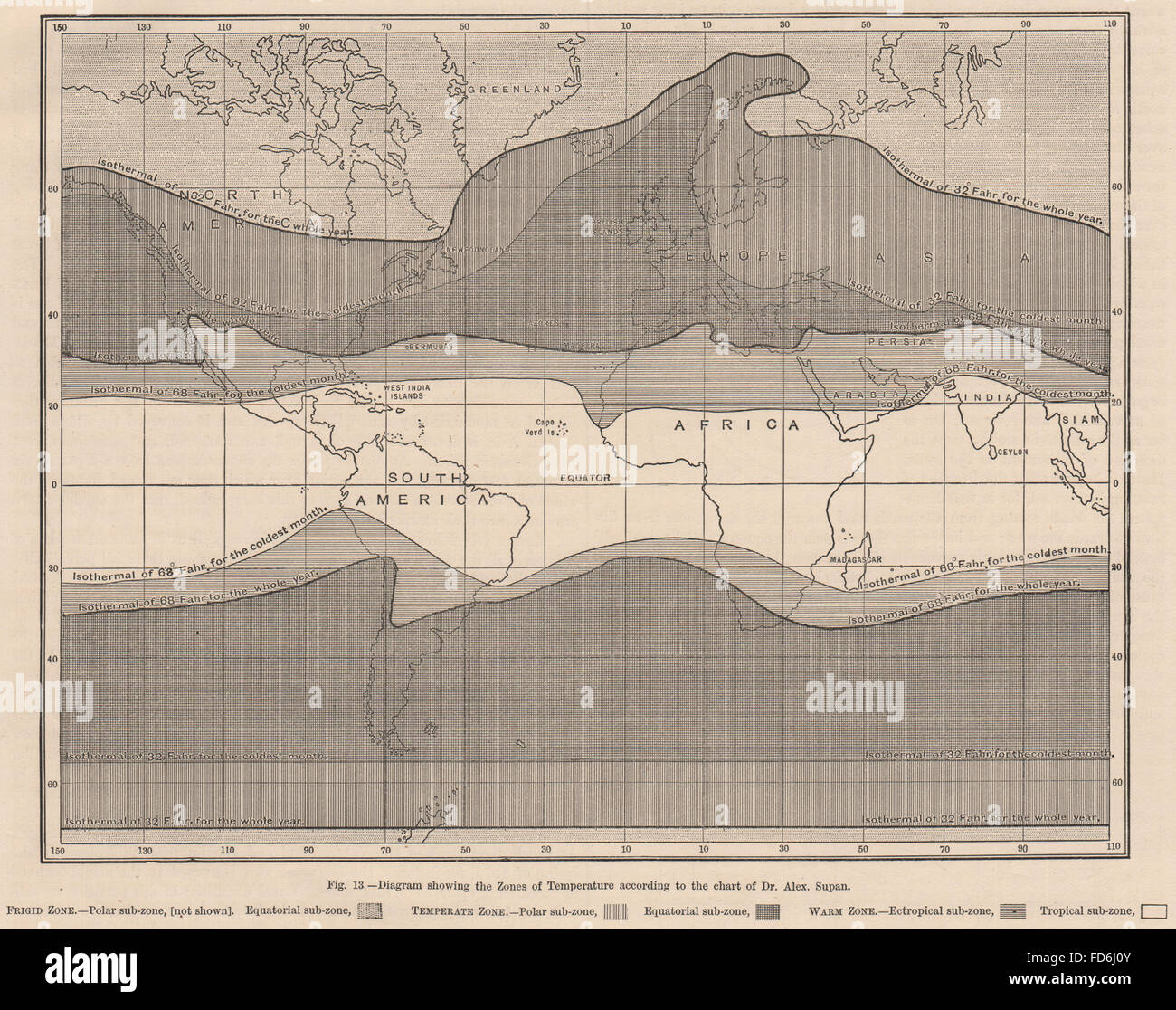 Carte du monde selon strabon ou strabo Banque de photographies et d ...