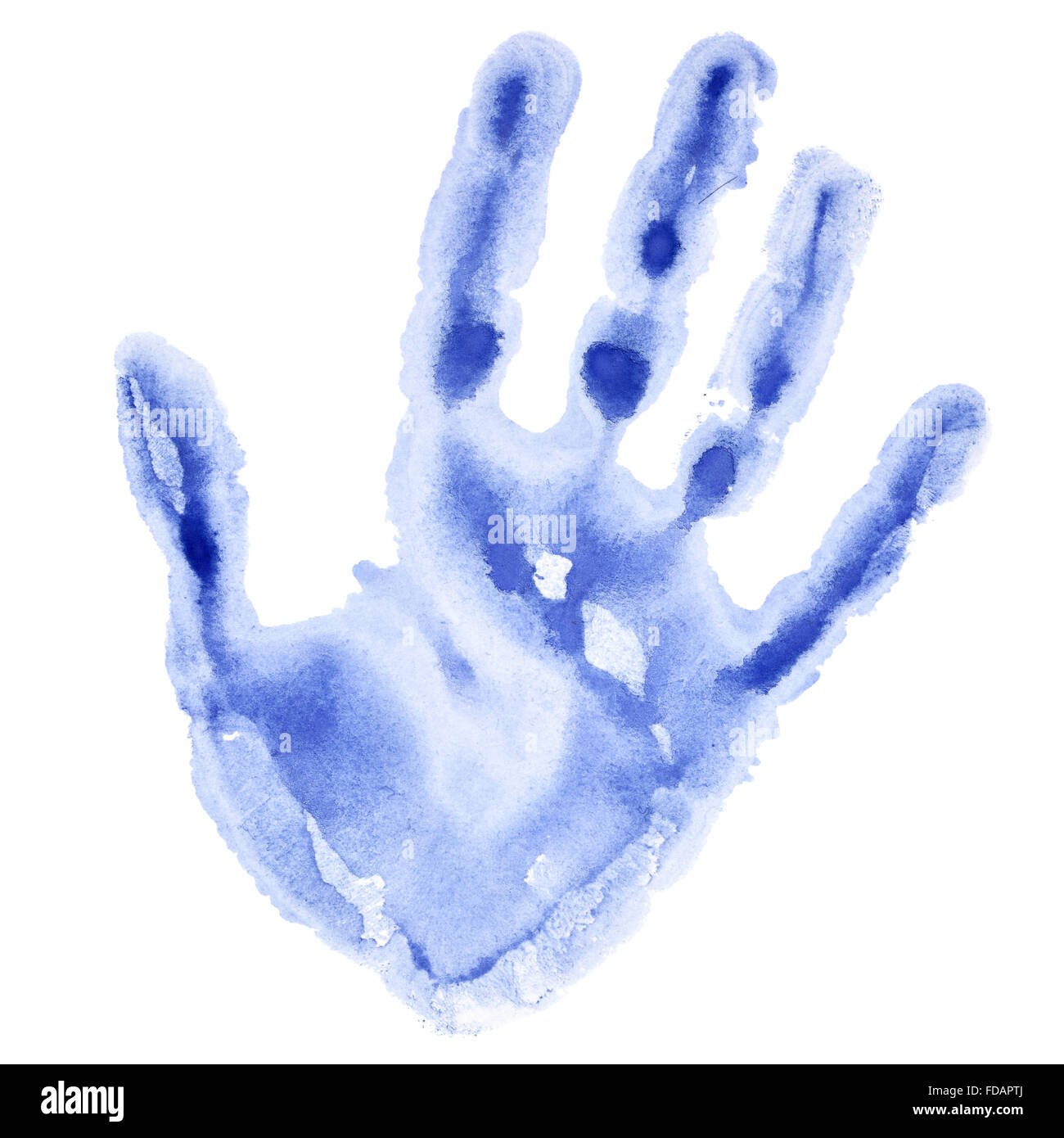 Empreinte de main bleue Banque de photographies et d’images à haute ...