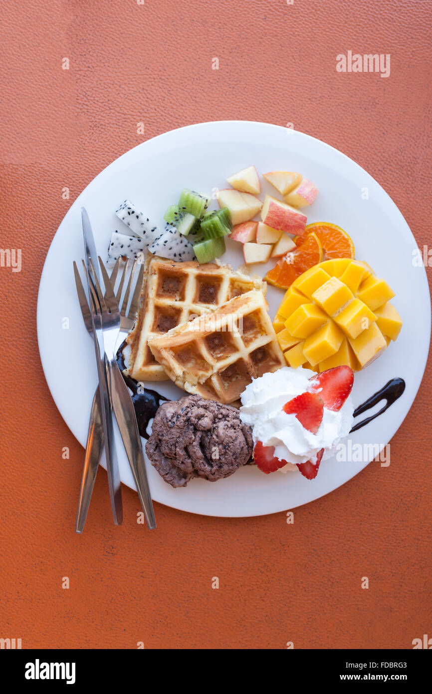 Gaufre aux kiwis Banque de photographies et d’images à haute résolution ...