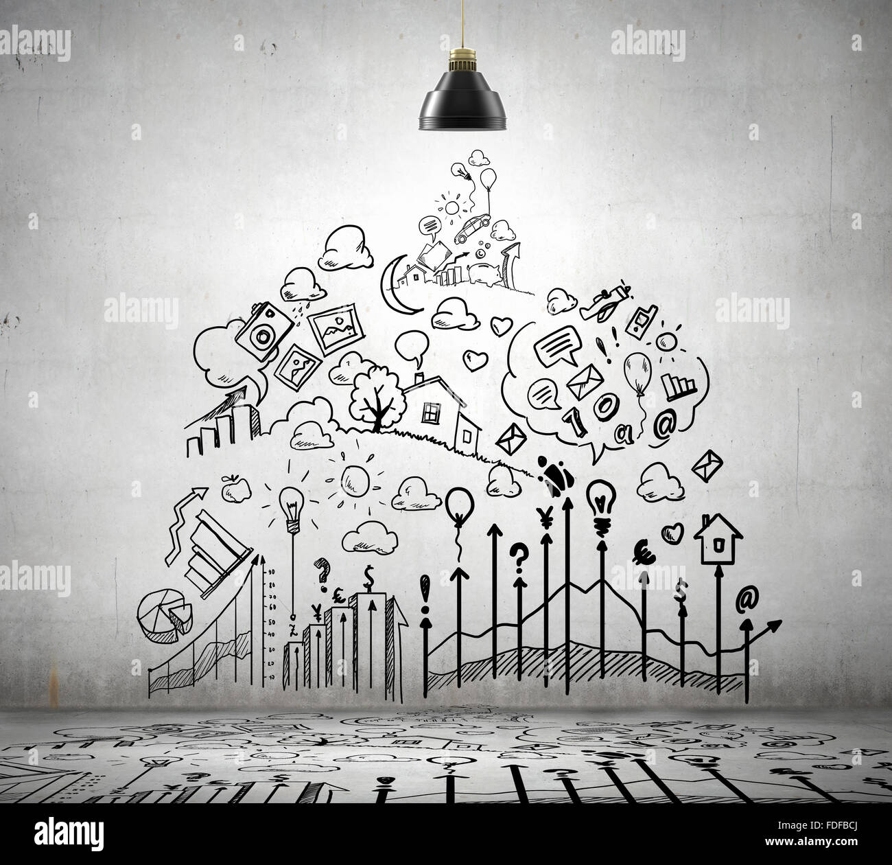 Drawing ideas on wall collage Banque de photographies et d’images à ...