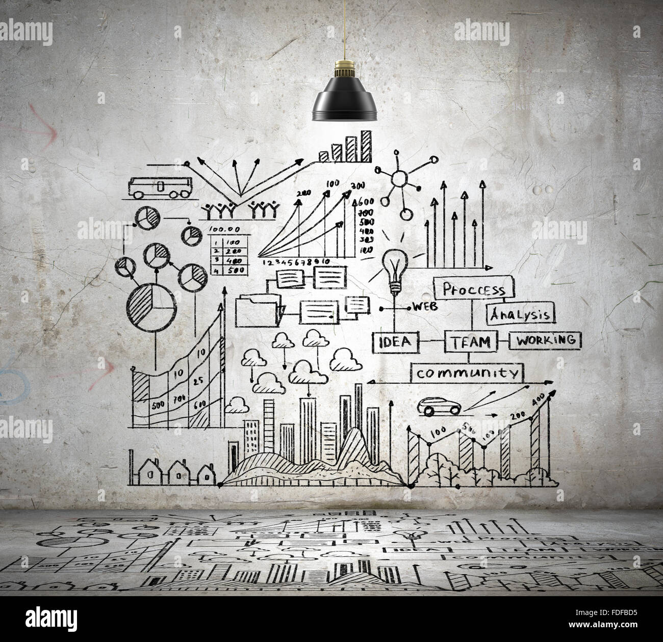 Drawing ideas on wall collage Banque de photographies et d’images à ...