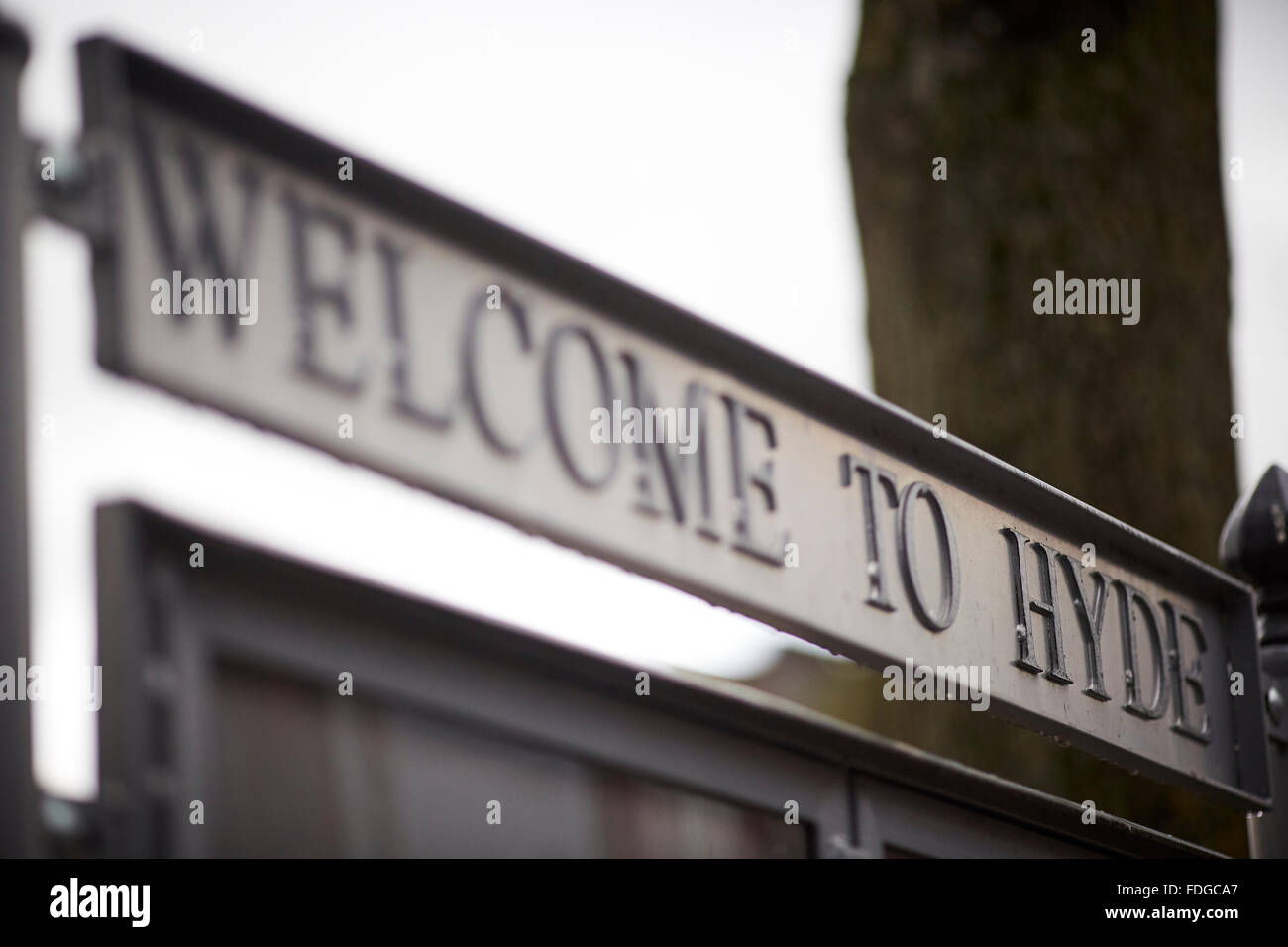 Le centre-ville de Hyde historiquement dans Cheshire est une ville dans ...