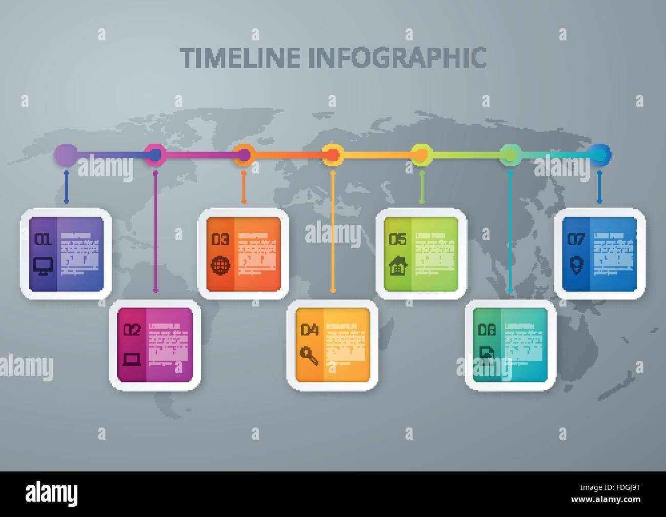 Vector illustration infographie timeline Image Vectorielle Stock - Alamy