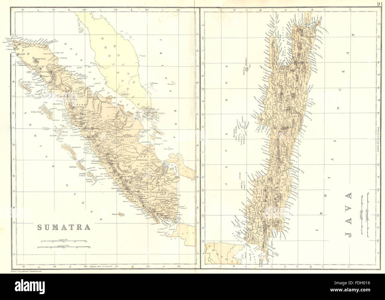 Carte de sumatra vintage Banque de photographies et d’images à haute ...
