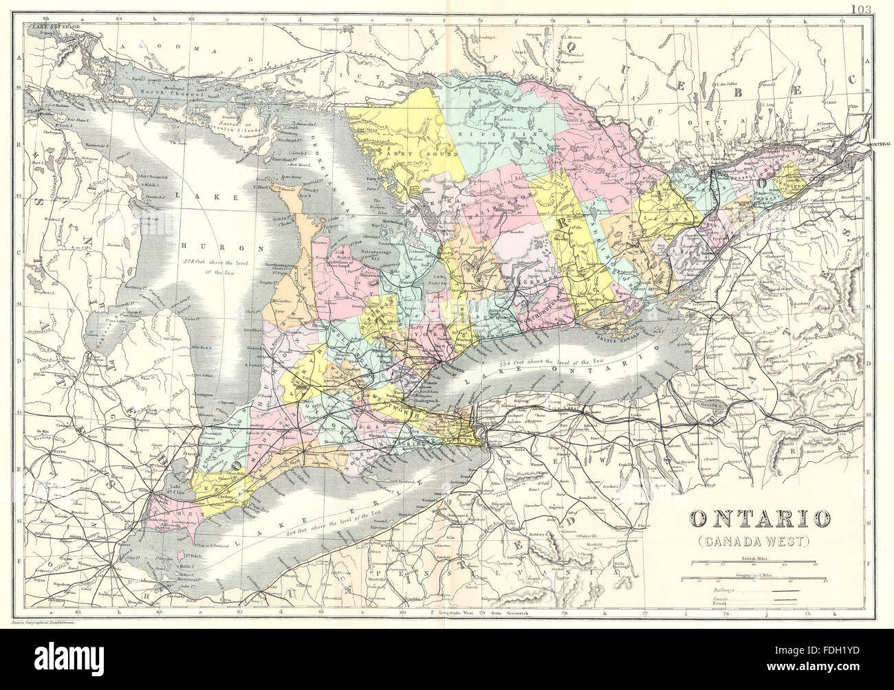 Carte ontario canada Banque de photographies et d’images à haute ...