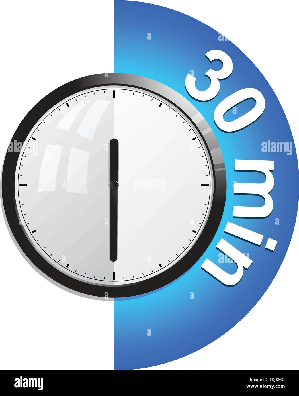 Timer 30 Minutes Vector Illustration Banque d'image et photos - Alamy