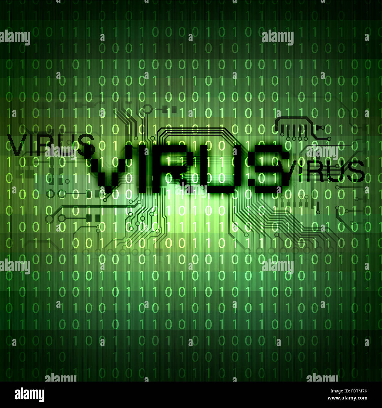 La détection d'un virus informatique Virus word avec illustration ...