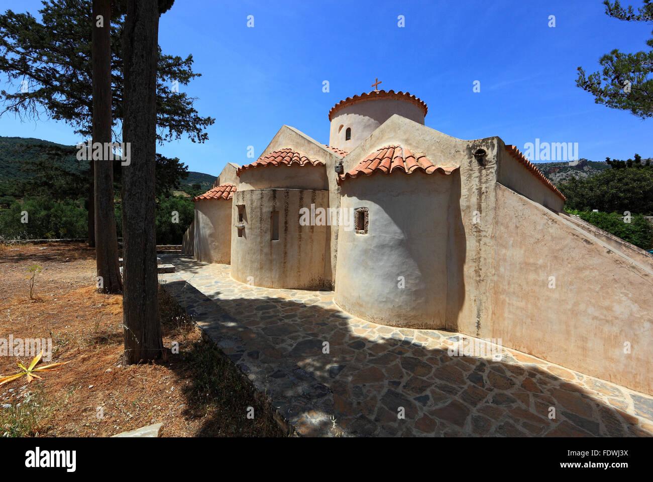 Byzantine Church Island Crete Banque d'image et photos - Alamy