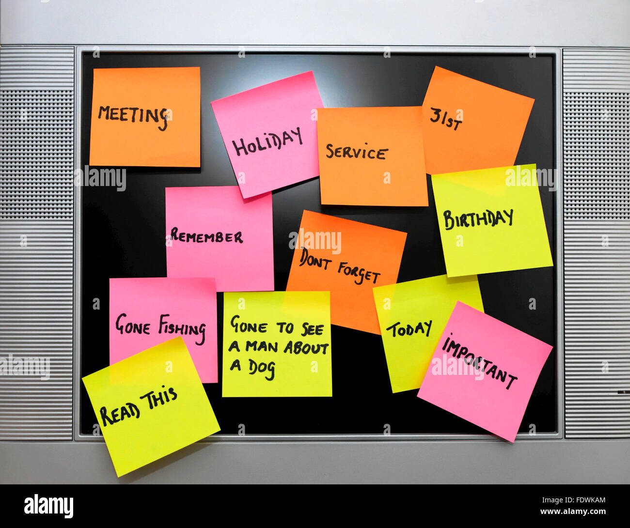 Computer Post It Notes Photos & Computer Post It Notes Images - Alamy