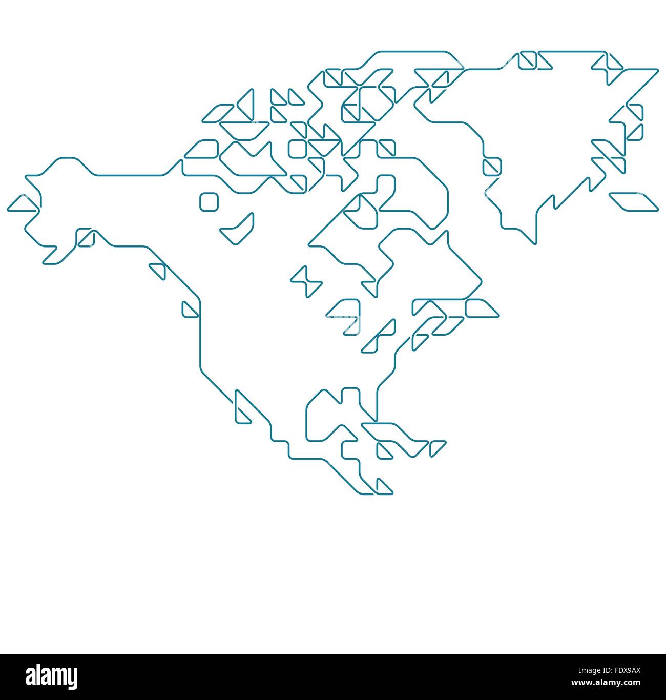 Mapa político de américa norte y sur Banque d'images vectorielles - Alamy