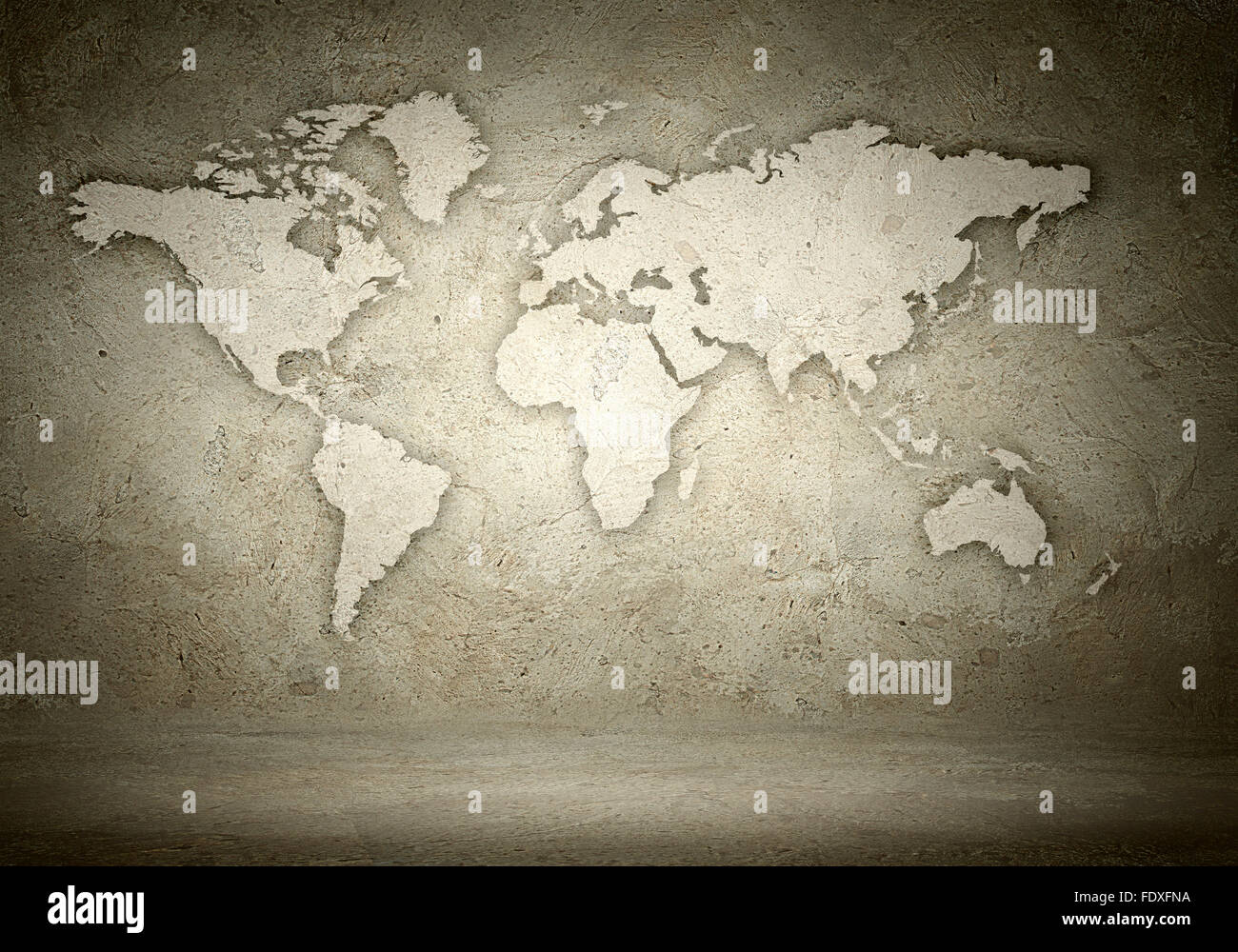 Carte du monde avec des continents sur l'illustration background Photo ...