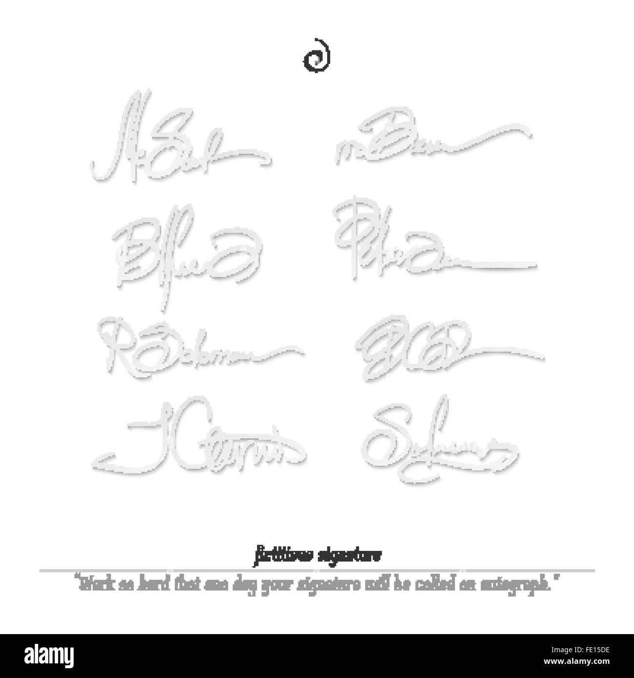 Collection de signatures Banque d'images vectorielles - Alamy