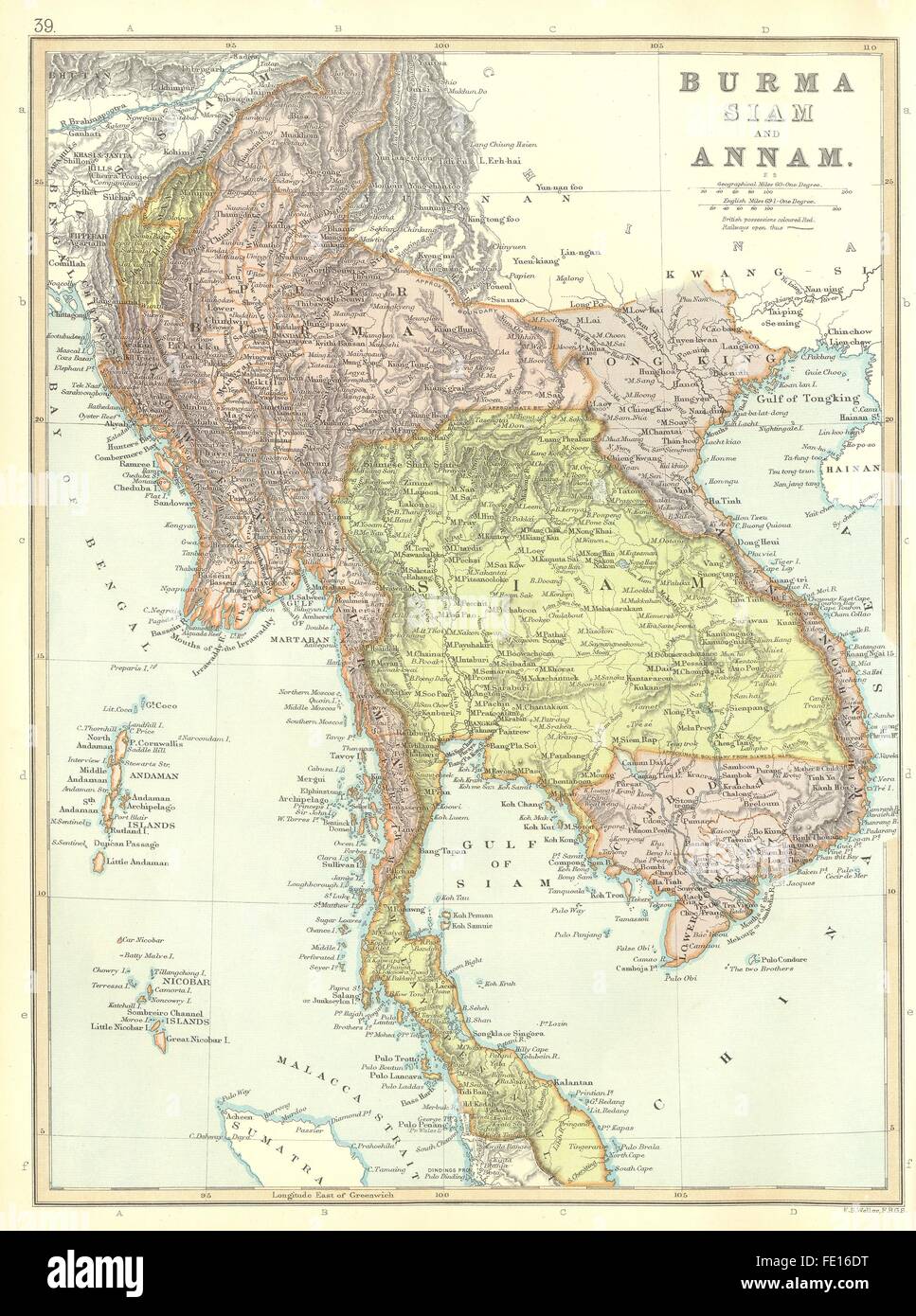 Indochine : la Birmanie Siam Tong Roi Cambodge Annam Cochinchine ...