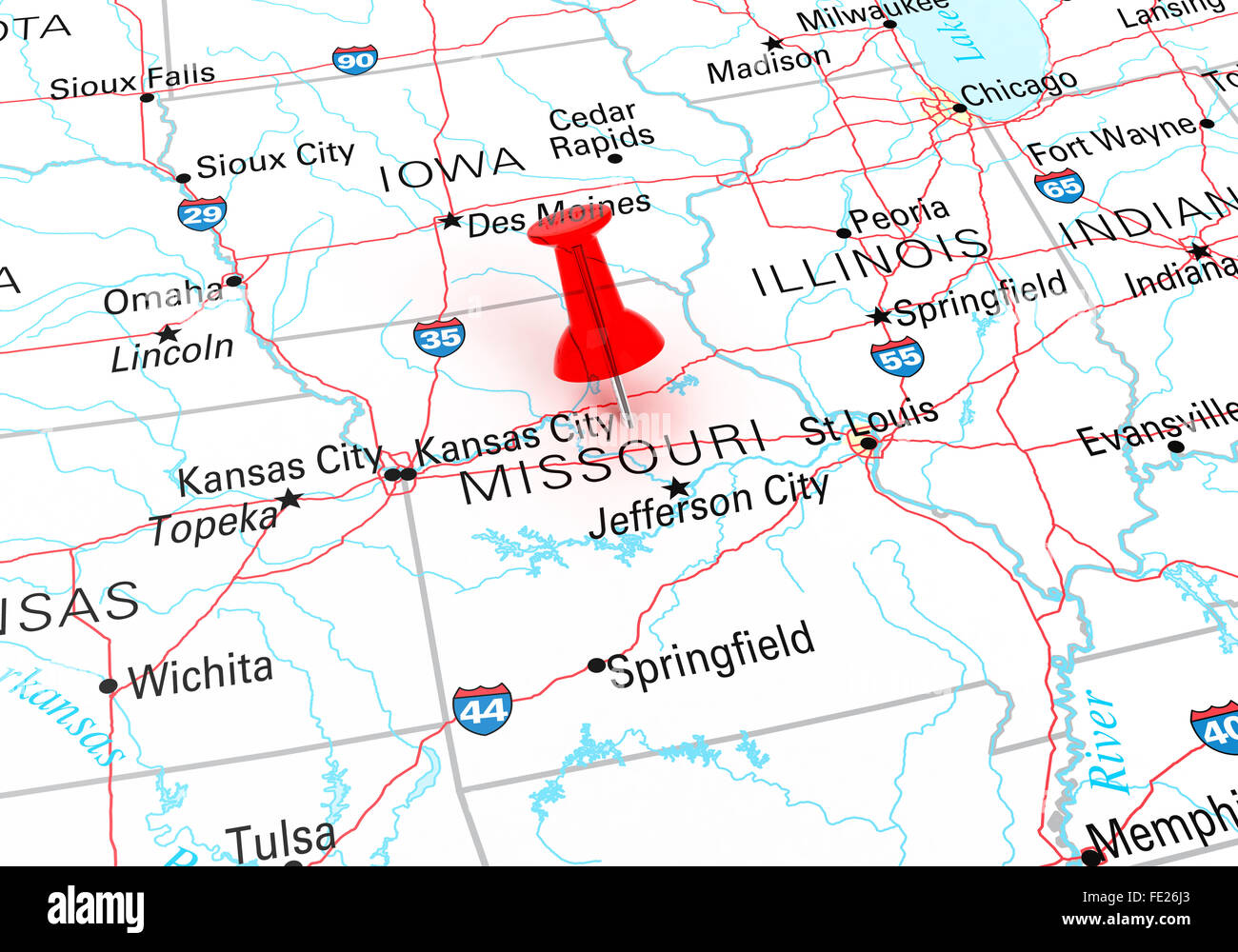 Carte de l'oregon, missouri Banque d'image et photos - Alamy