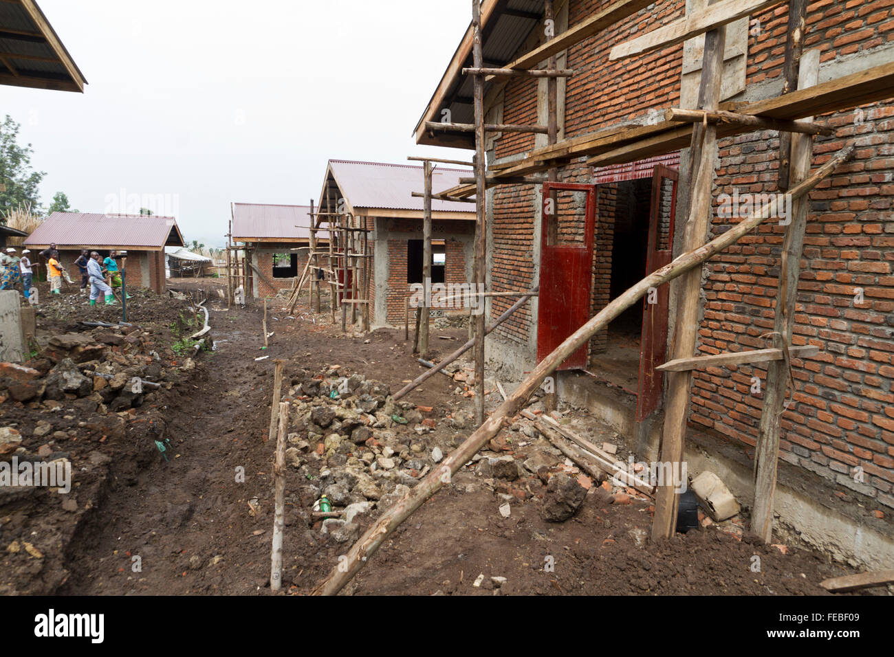 Nouvelle construction à l'hôpital MSF , Rutshuru, Nord Kivu, République ...
