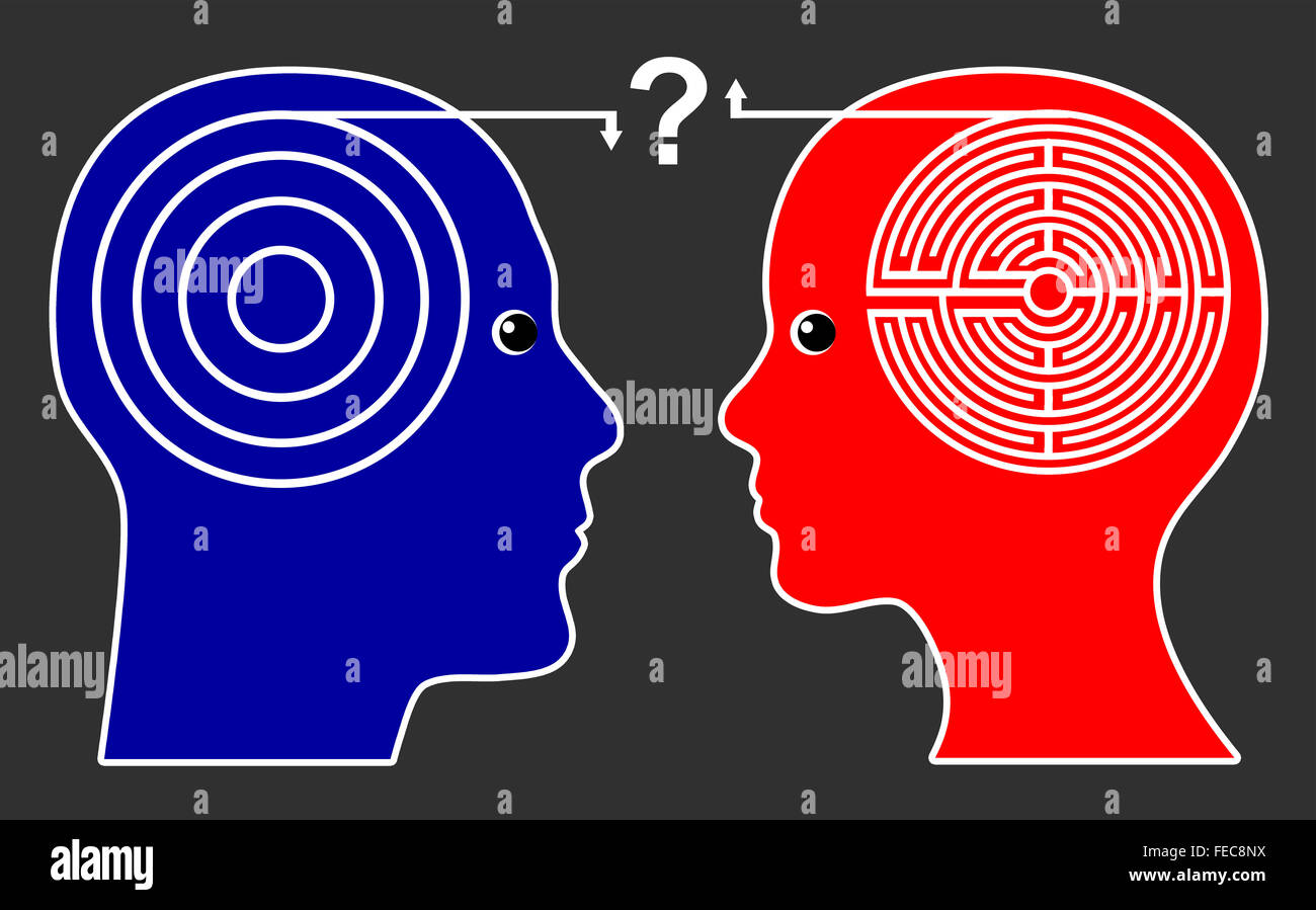 Schéma de pensée différentes Photo Stock - Alamy