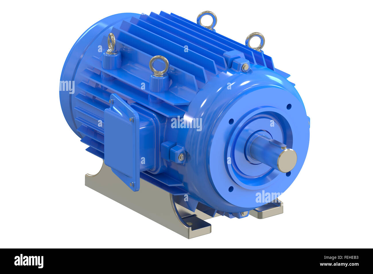 Moteur électrique industriel isolé sur fond blanc Photo Stock - Alamy