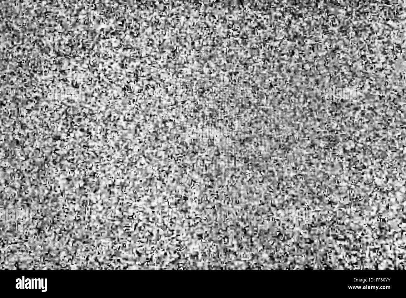 écran de télévision avec bruit statique Banque de photographies et d ...