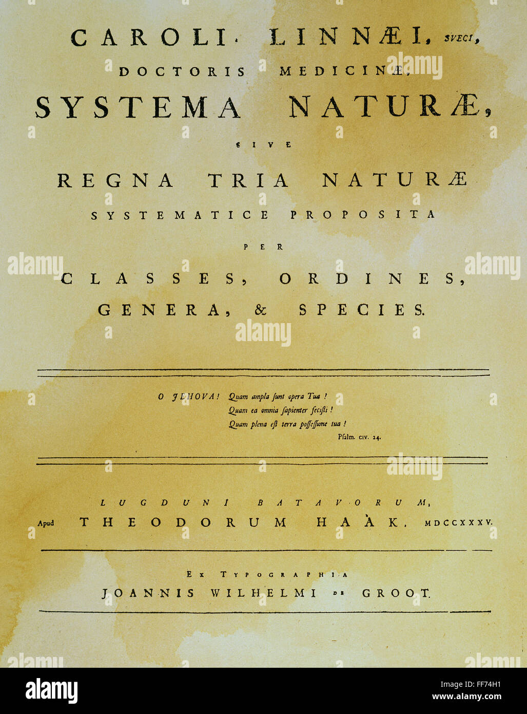 Systema naturae linnaeus Banque de photographies et d’images à haute ...