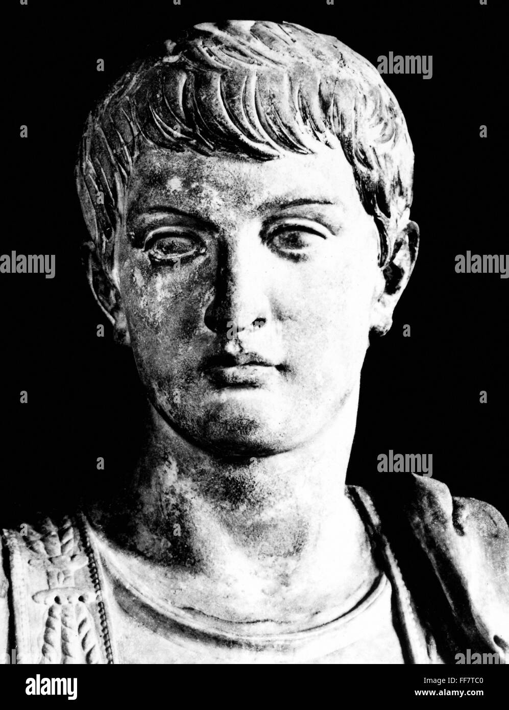 Néron (37-68 après J.-C.). /NEmperor de Rome, 54-68 A.D. Tête d'une ...