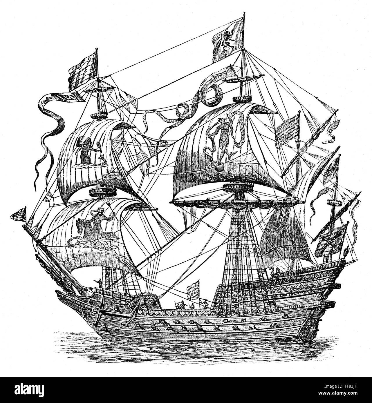 Galion espagnol, 1588. /NA galleon de l'Armada espagnole de 1588. La ...