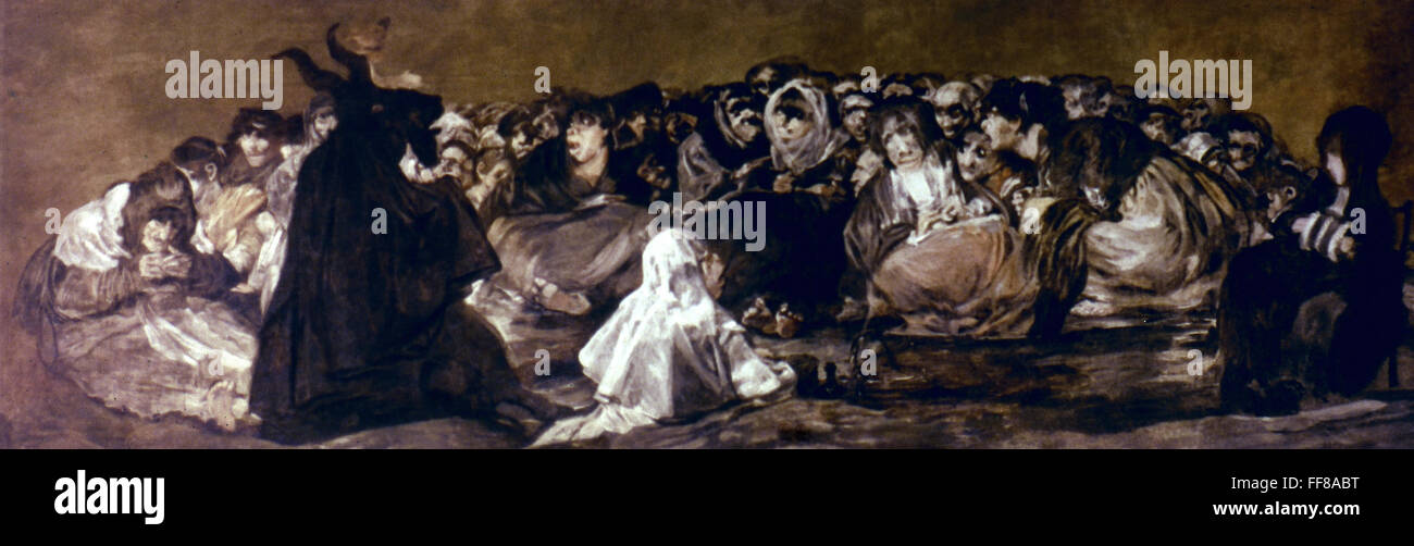 GOYA : sabbat des sorcières. /N'Til sabbat des sorcières." Huile sur ...