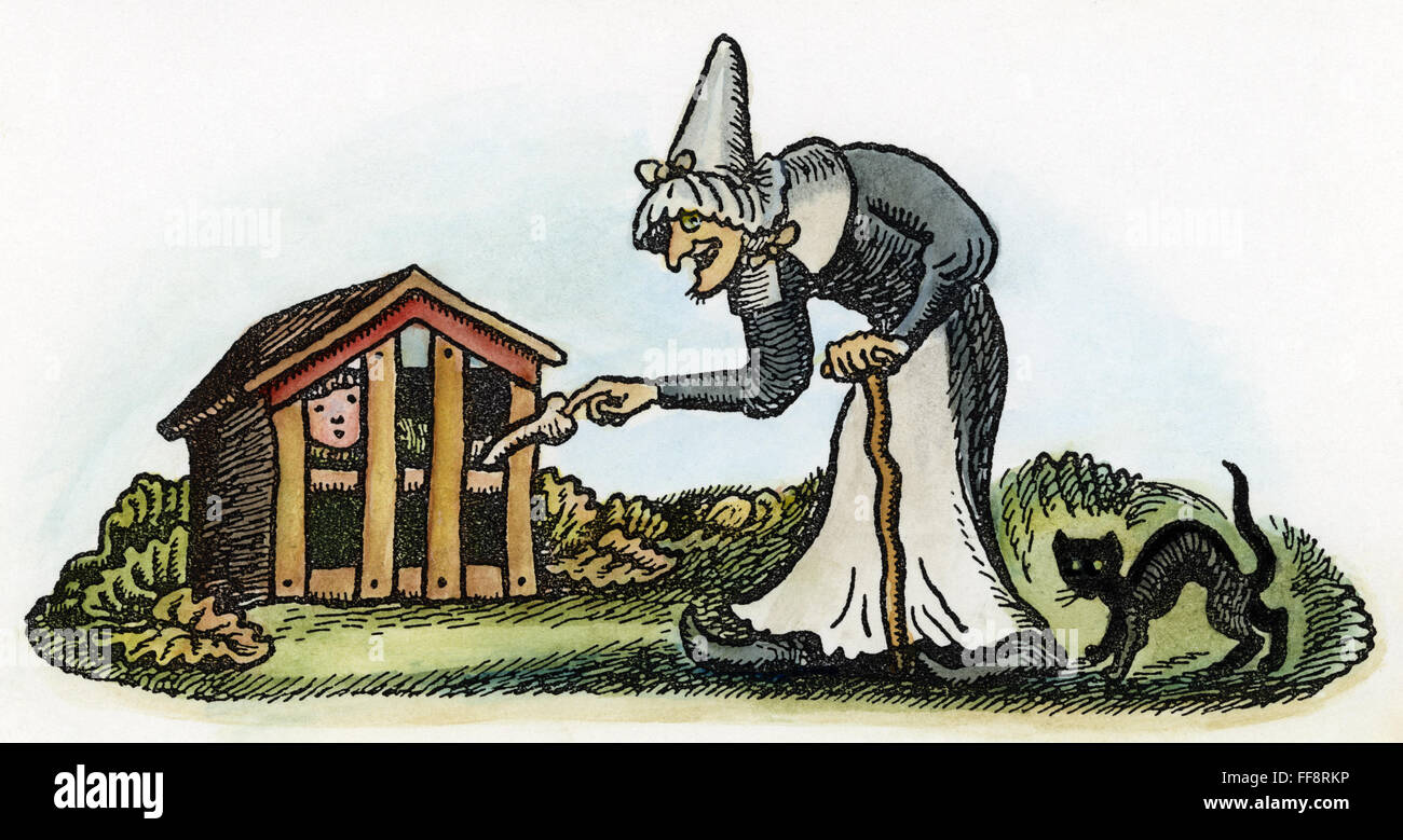 GRIMM : Hansel et Gretel. /Nla sorcière essayant d'engraisser Hansel ...
