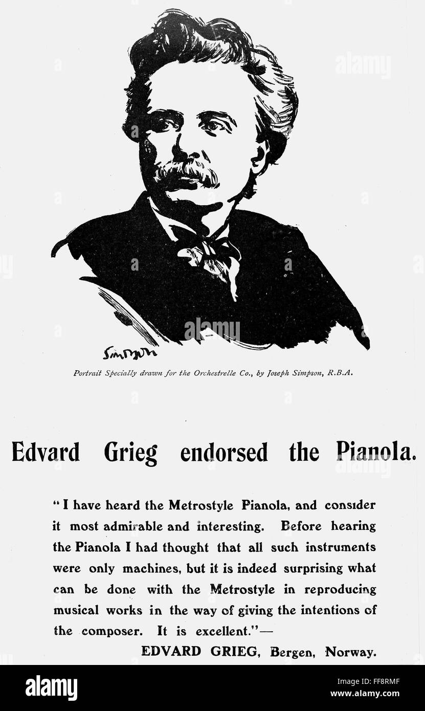 Edvard grieg portrait drawing Banque d'image et photos - Alamy