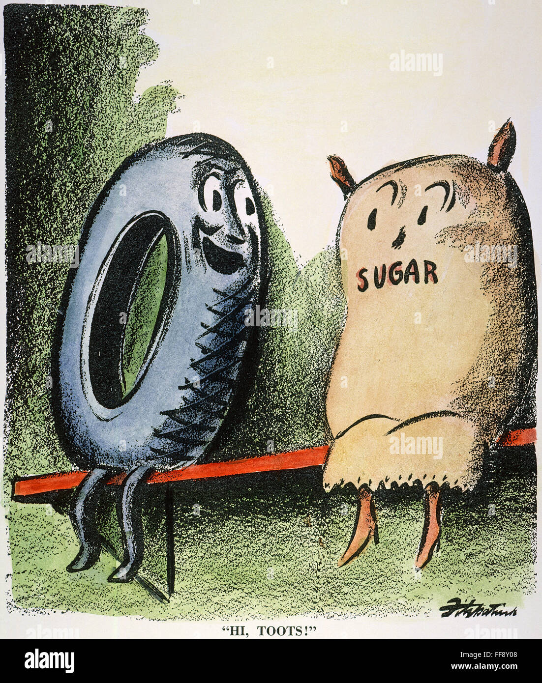 Caricature : RATIONS DE GUERRE, 1942. /N'Hi, Toots !' : American ...