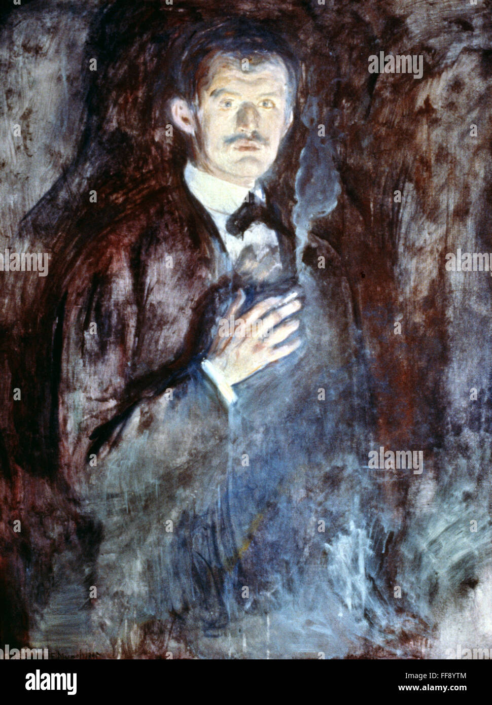 EDVARD MUNCH (1863-1944). Peintre et graveur/nNorweigan. Self-portrait ...