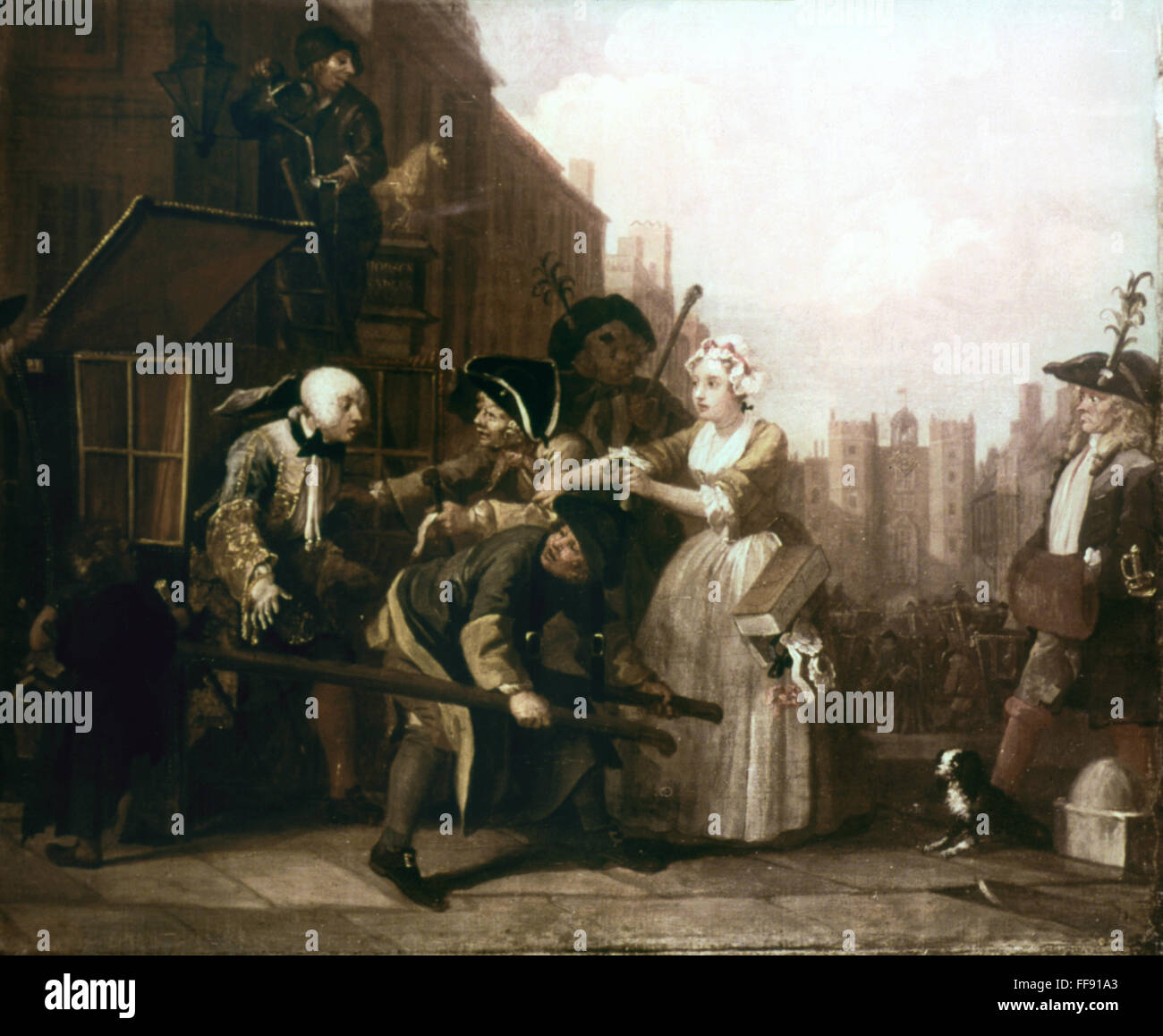 HOGARTH : RAKE'S PROGRESS. /N'Til Arrestation." Le quatrième tableau de ...