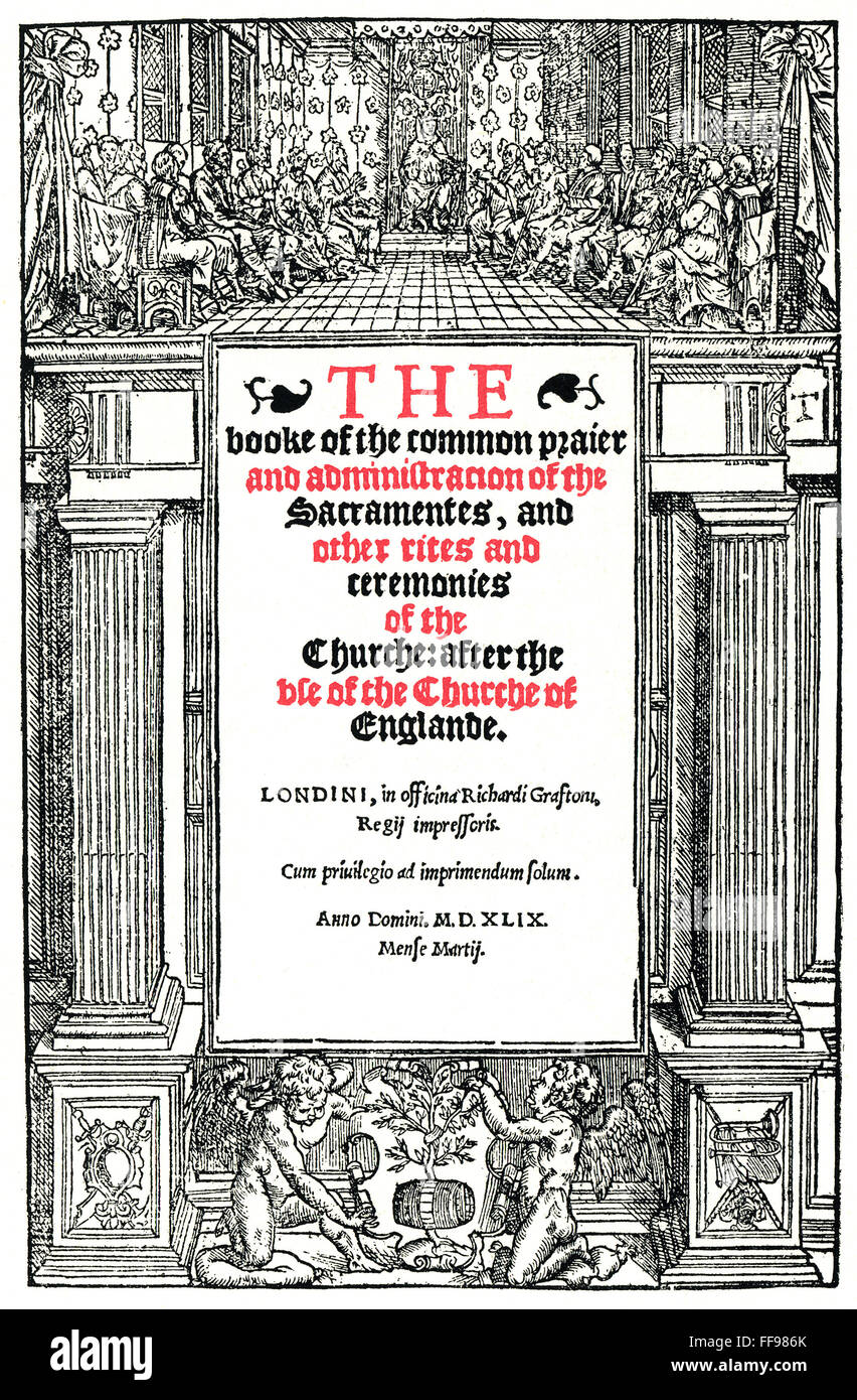CRANMER : la prière commune. /NTitle-page de l'édition de Thomas ...