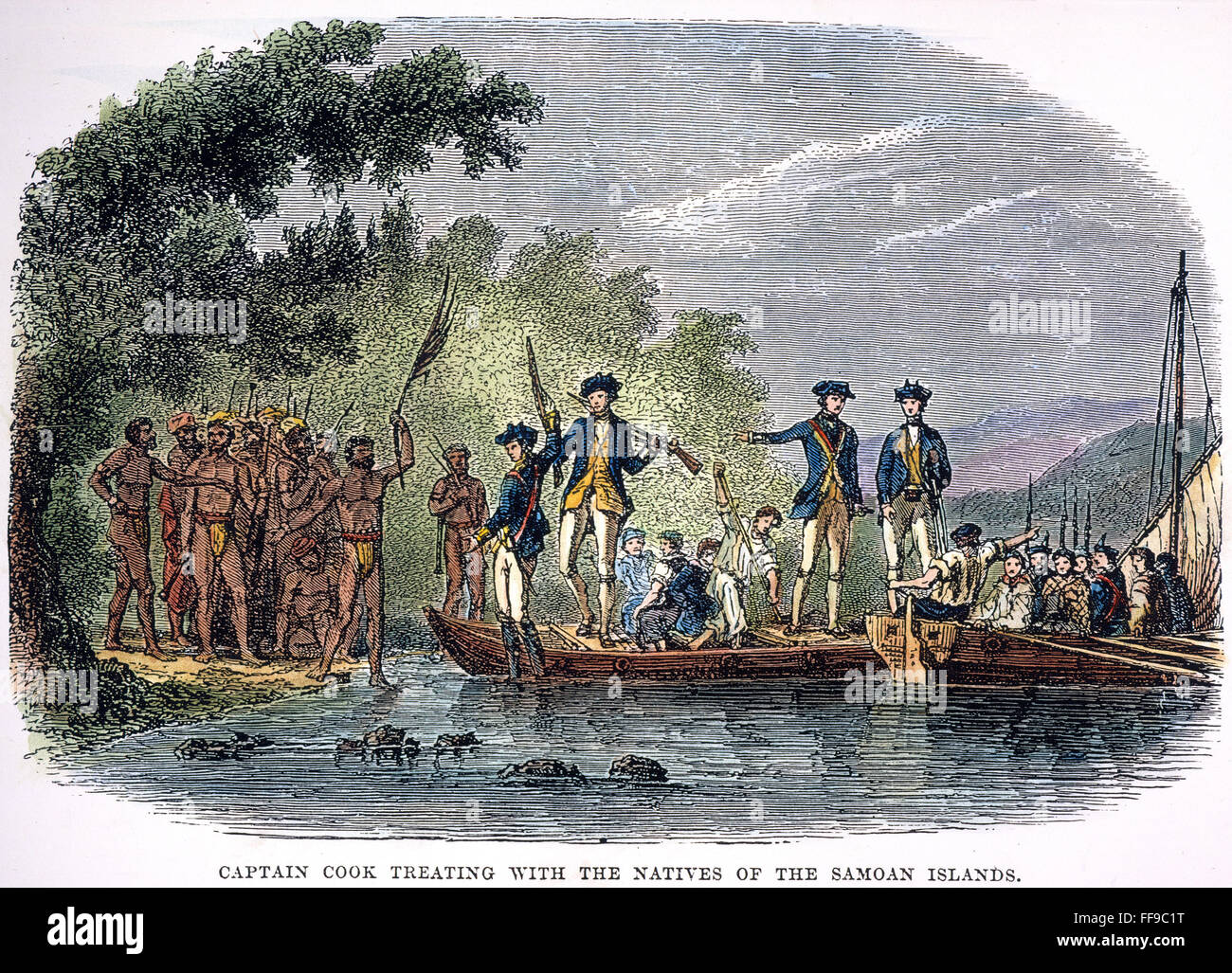 Gravure du capitaine james cook Banque de photographies et d’images à ...