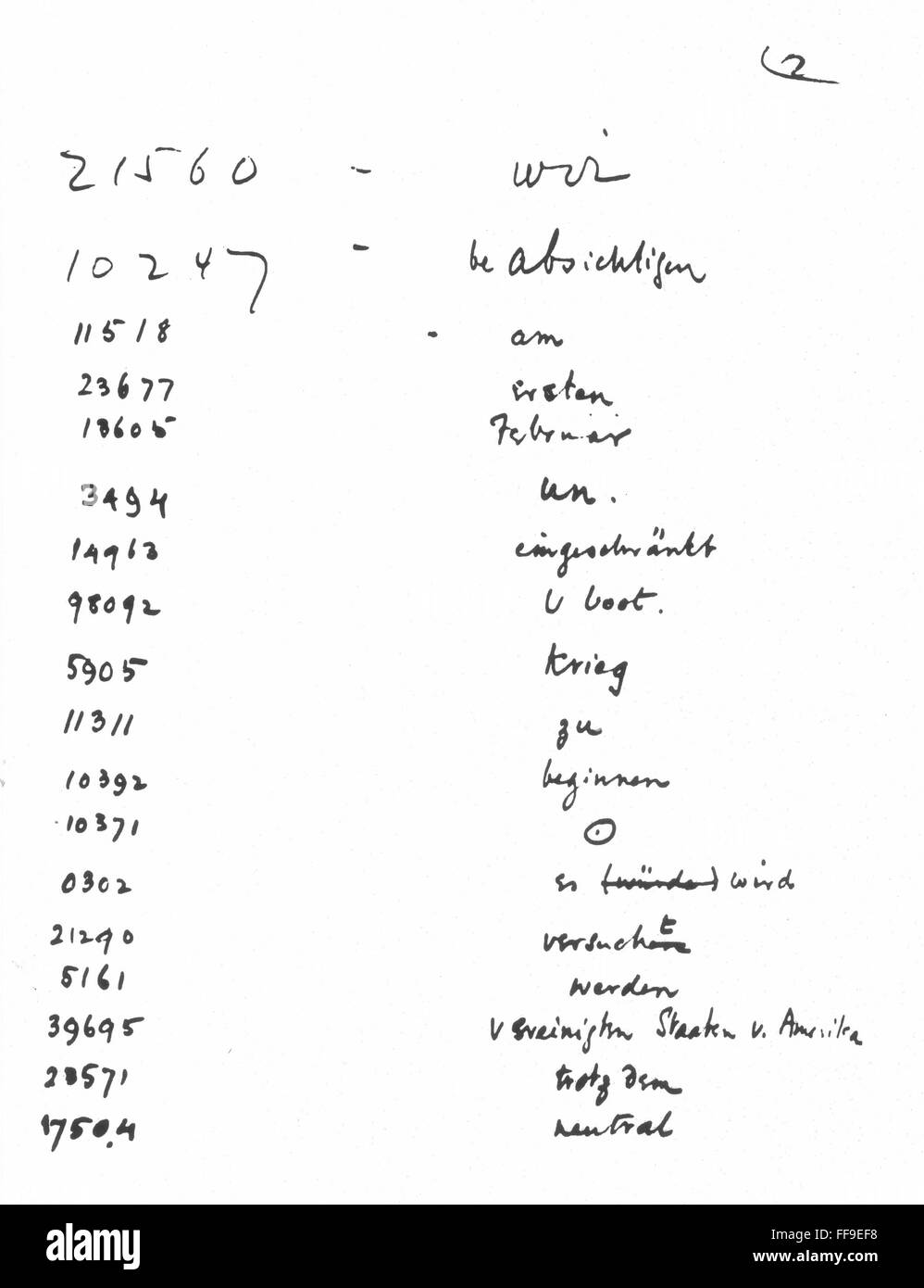 Télégramme zimmerman Banque de photographies et d’images à haute ...