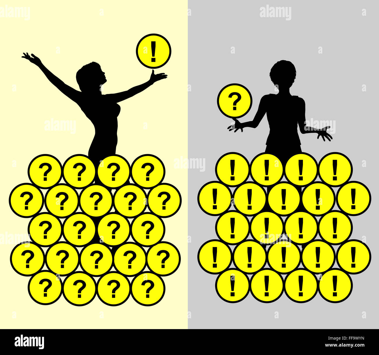 L'optimiste le pessimiste Banque de photographies et d’images à haute ...